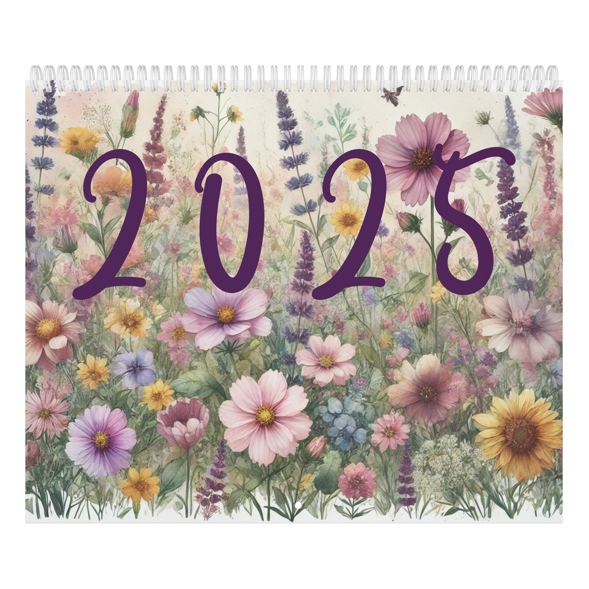 2025 Boho Floral Calendar: Beautiful Watercolor Flowers for Every Month ...