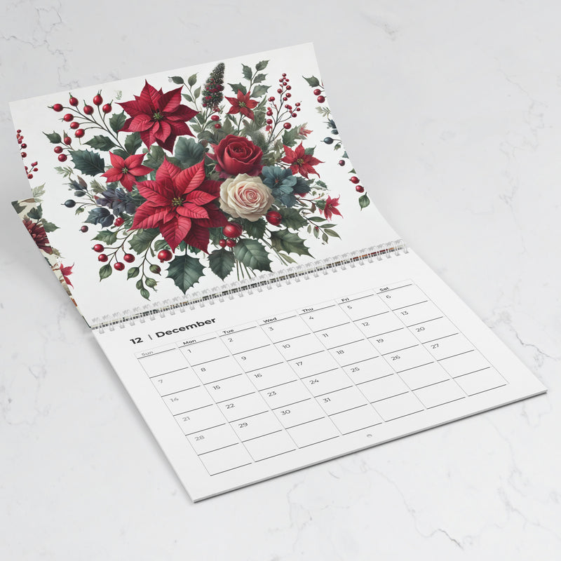 2025 Boho Floral Calendar: Beautiful Watercolor Flowers for Every Month ...